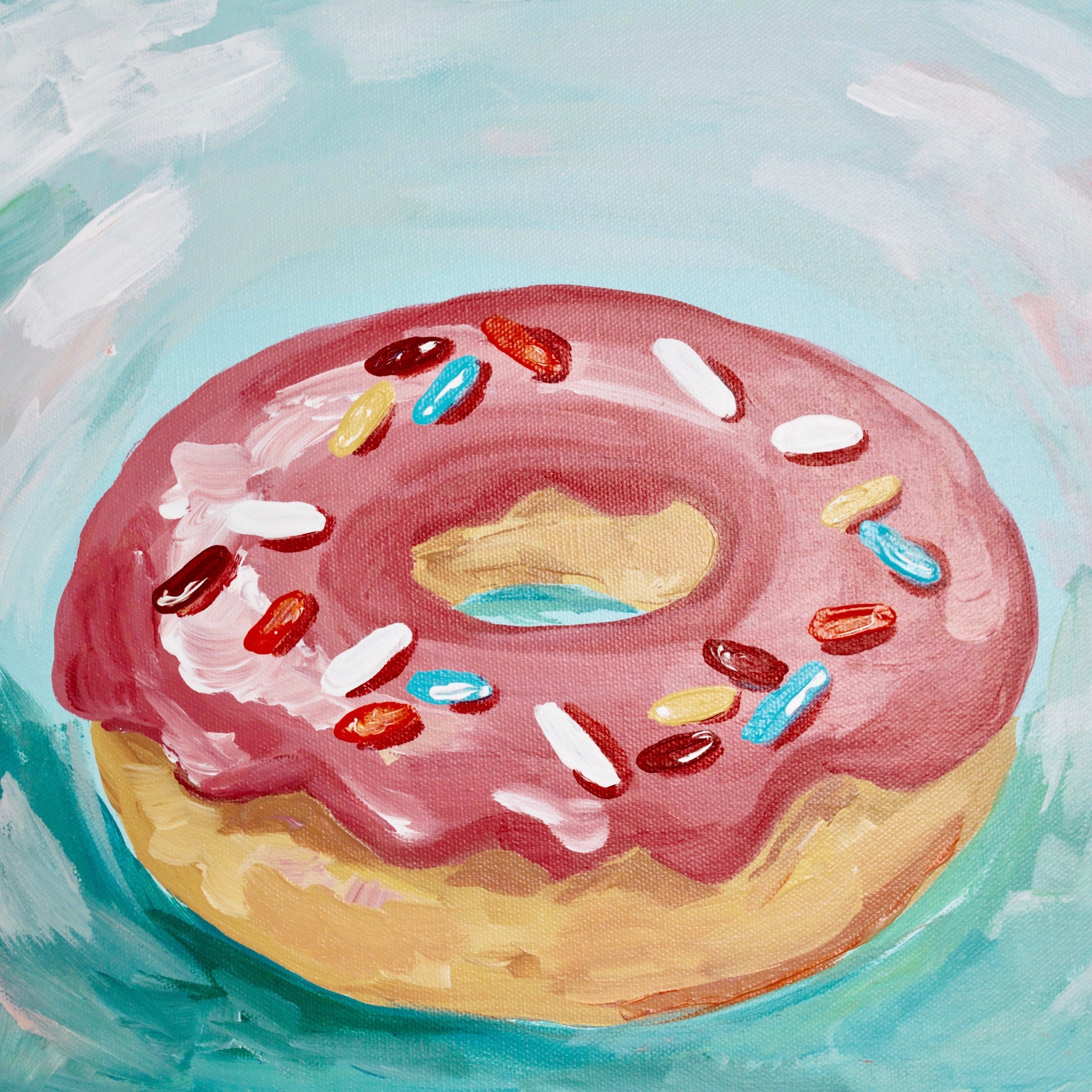 Donut painting Painting Acrylic etna.com.pe