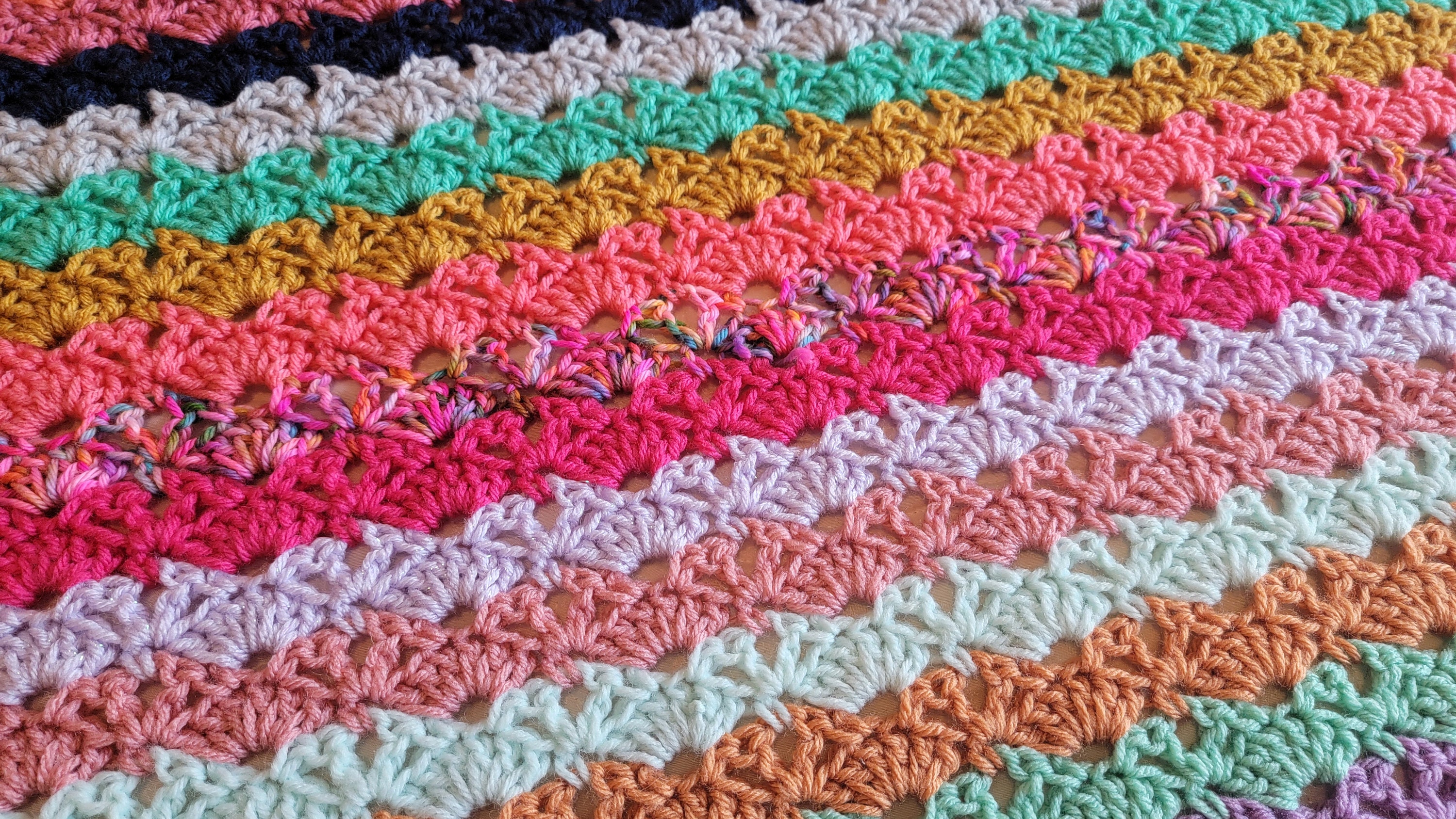 CROCHET PATTERN - Shifting Glimmer Crochet Afghan - Handmade Afghan ...