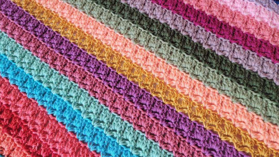 Unicorn Tracks Crochet Afghan - Handmade Afghans, Crocheted Afghans ...