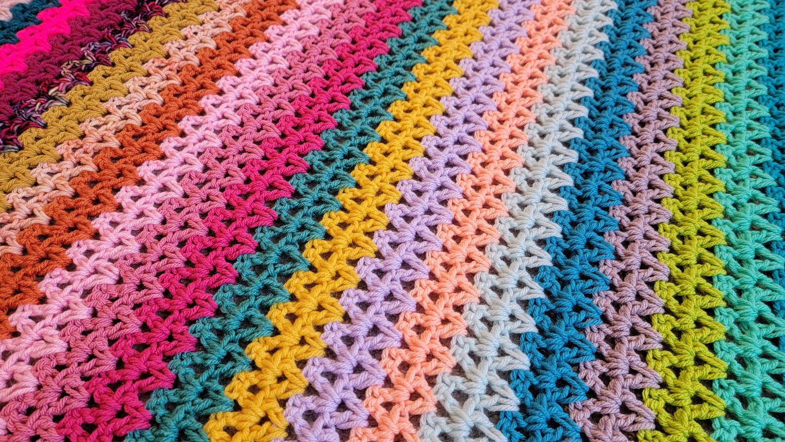 Vivaciously Vibrant Afghan Handmade Afghans Crocheted - Etsy