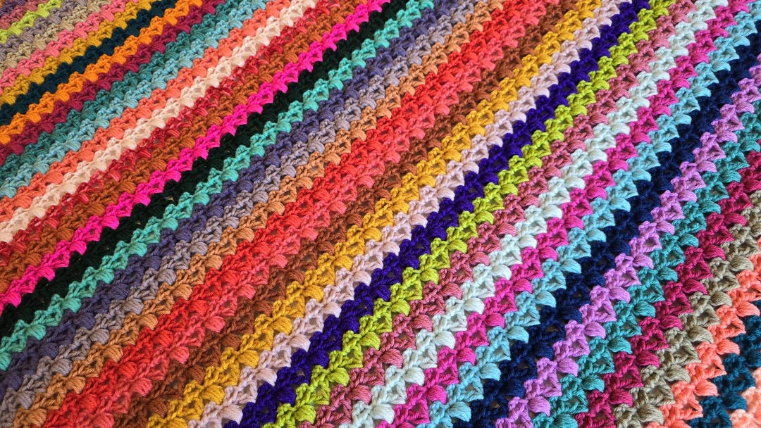 Crochet Blanket Pattern PDF - All Love Crochet Afghan - Handmade Afghan ...