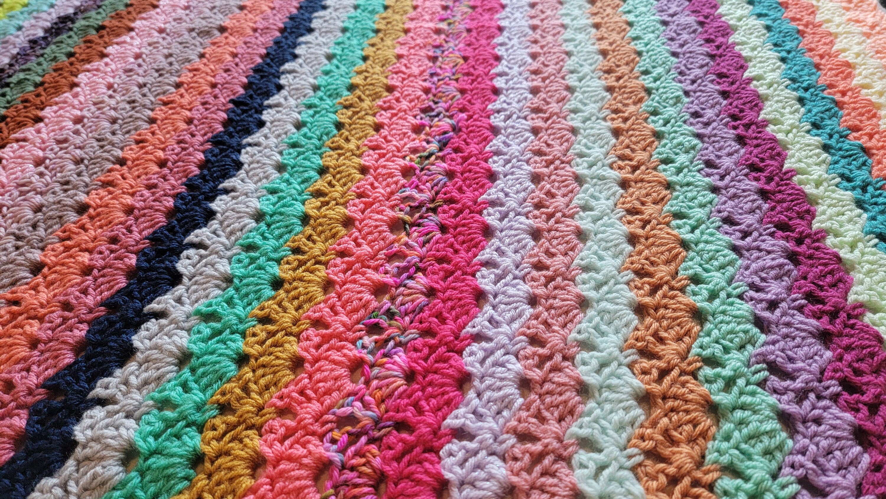 CROCHET PATTERN - Shifting Glimmer Crochet Afghan - Handmade Afghan ...