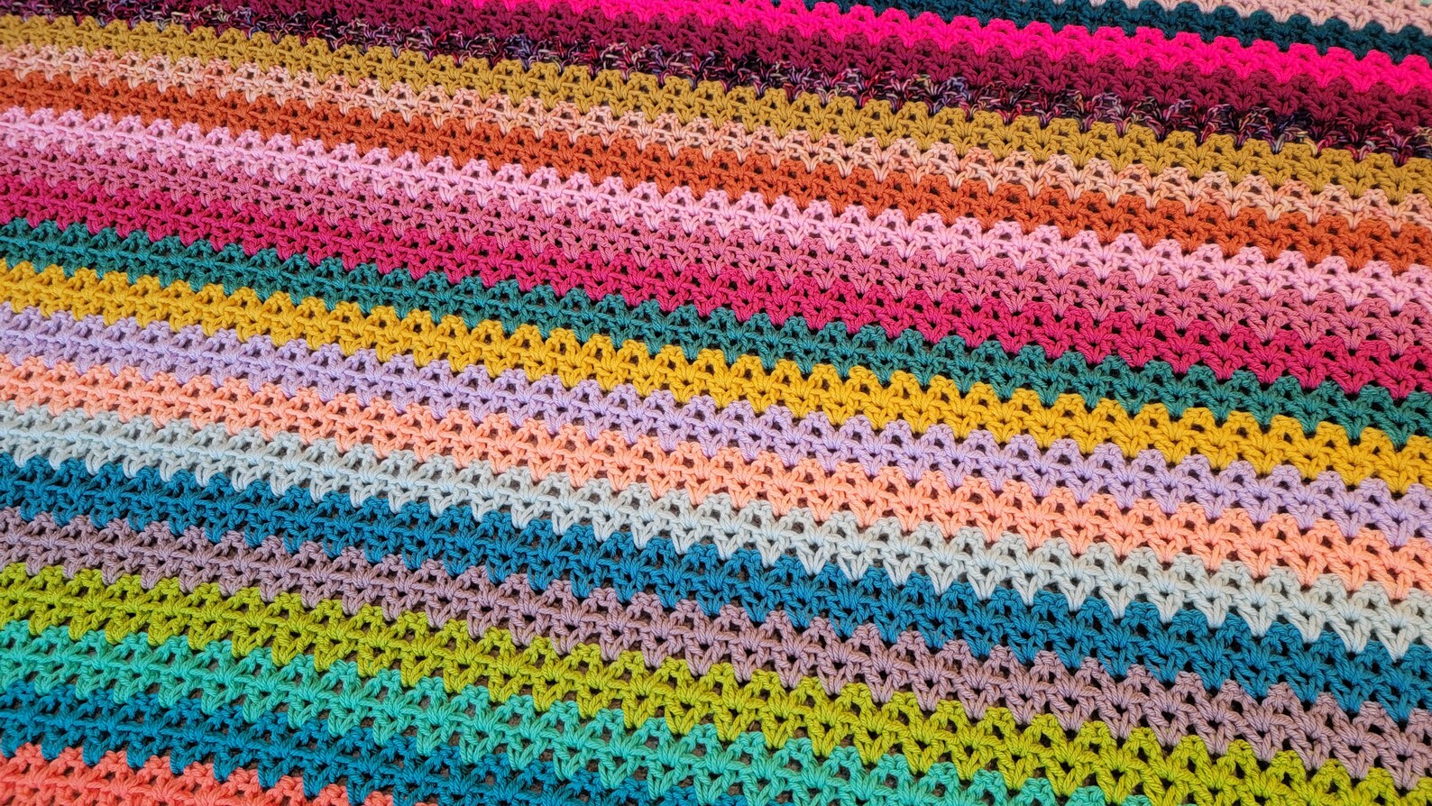 Vivaciously Vibrant Afghan Handmade Afghans Crocheted - Etsy