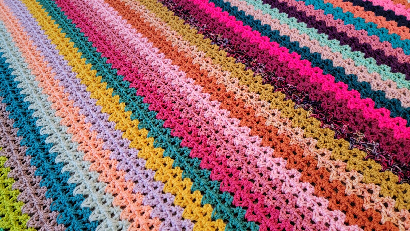 Vivaciously Vibrant Afghan Handmade Afghans Crocheted - Etsy