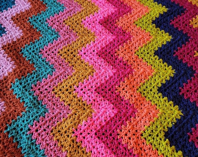 Peaks & Valleys Blanket - Handmade Afghans, Crocheted Afghans ...