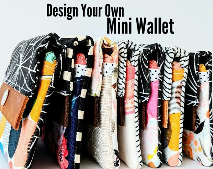 Design Your Own Mini Minimalist Wallet. Petite Women's Wallet. Modern ...