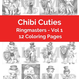 Chibi Cuties Ringmasters Vol 1 Printable Coloring Pages for Adults PDF ...