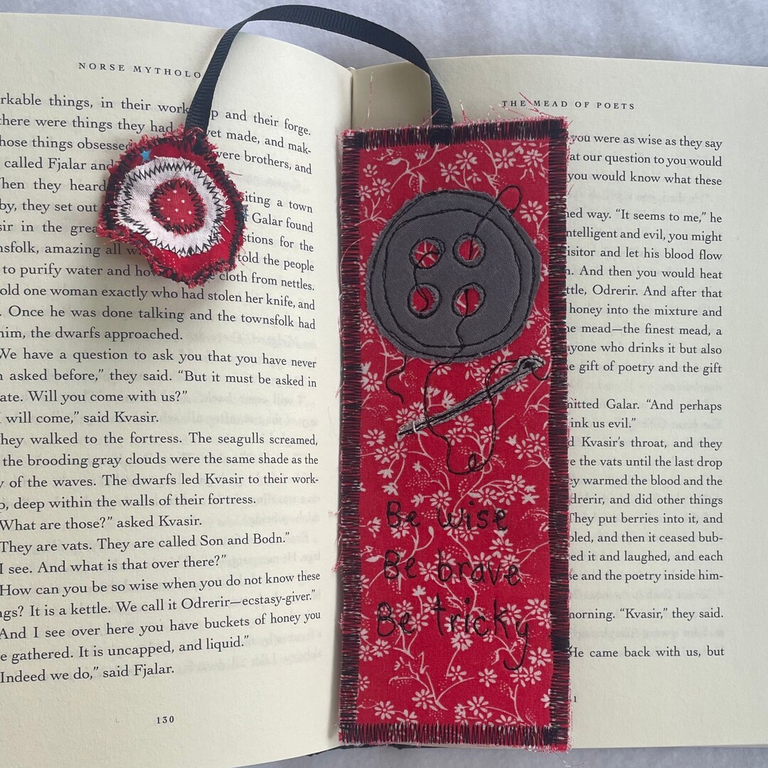 Whimsical Coraline Button Bookmark Perfect Gift for Neil Gaiman Fans ...