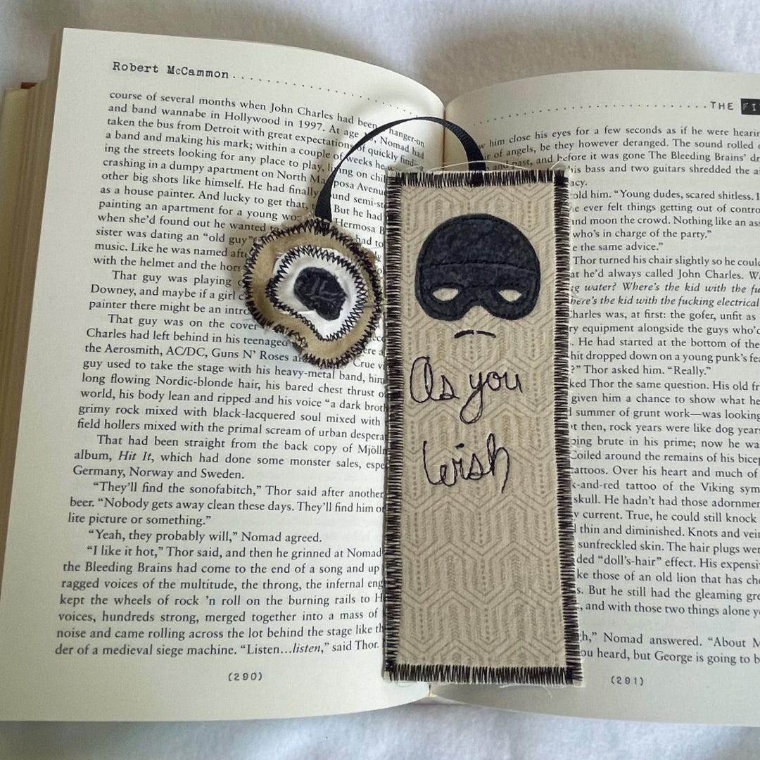 Princess Bride Fans, Don't Miss Out as You Wish Fabric Bookmark - Etsy