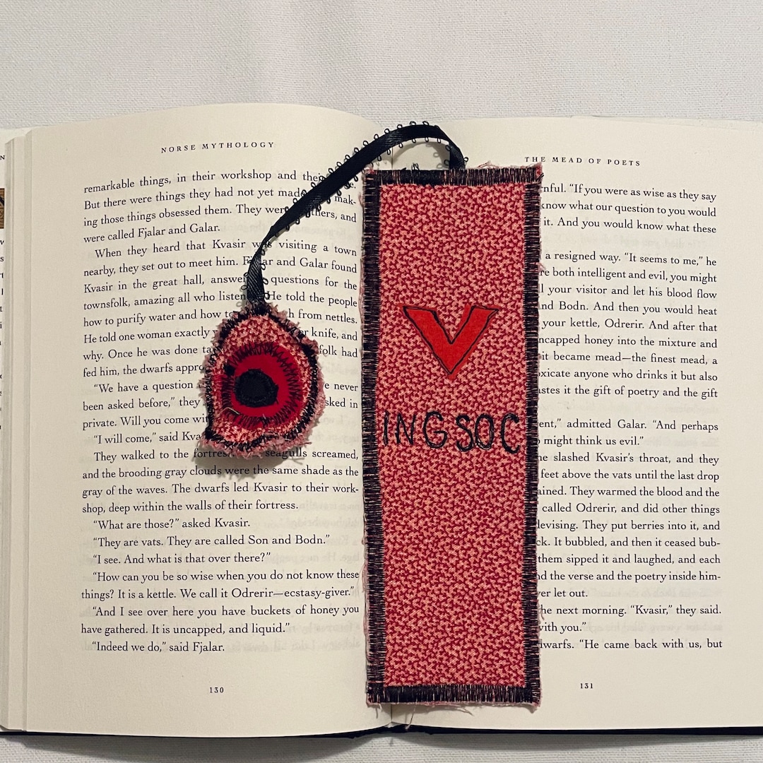 George Orwell 1984 INGSOC Bookmark: Dystopian Literary Gift Unique ...