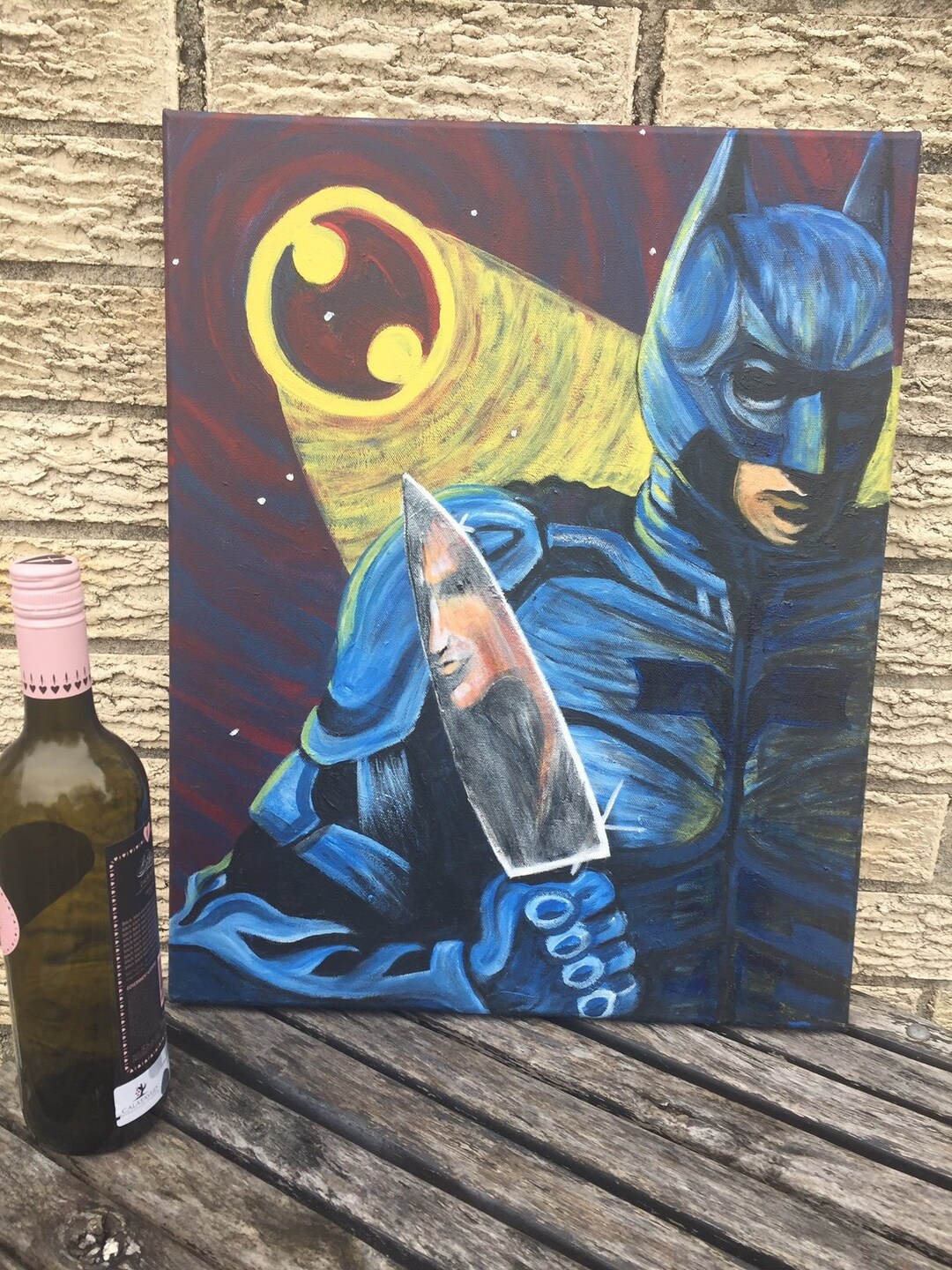 Original Painting psycho Batman 16x20 From My movie Mashup Series - Etsy
