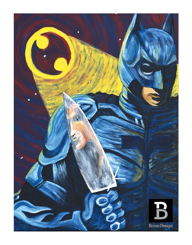 Original Painting psycho Batman 16x20 From My movie Mashup Series - Etsy