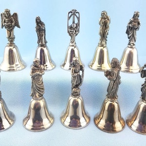 The Nativity Bells by Reed & Barton, Silver Plated Christmas Bells ...