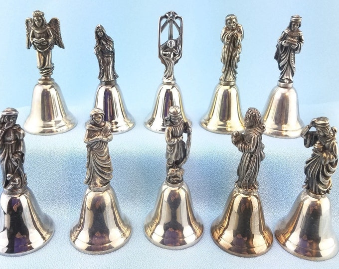 The Nativity Bells by Reed & Barton, Silver Plated Christmas Bells ...