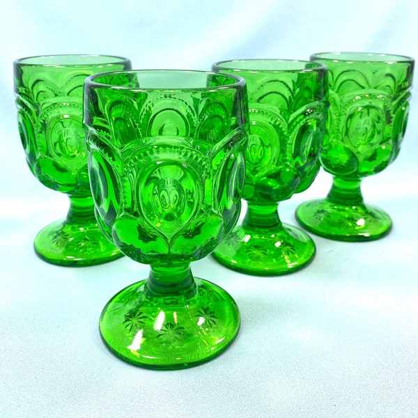 Green Water Goblets - Etsy