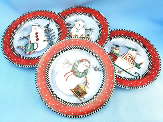 vintage plate set collectible dinnerware luncheon plates set of 4 ...