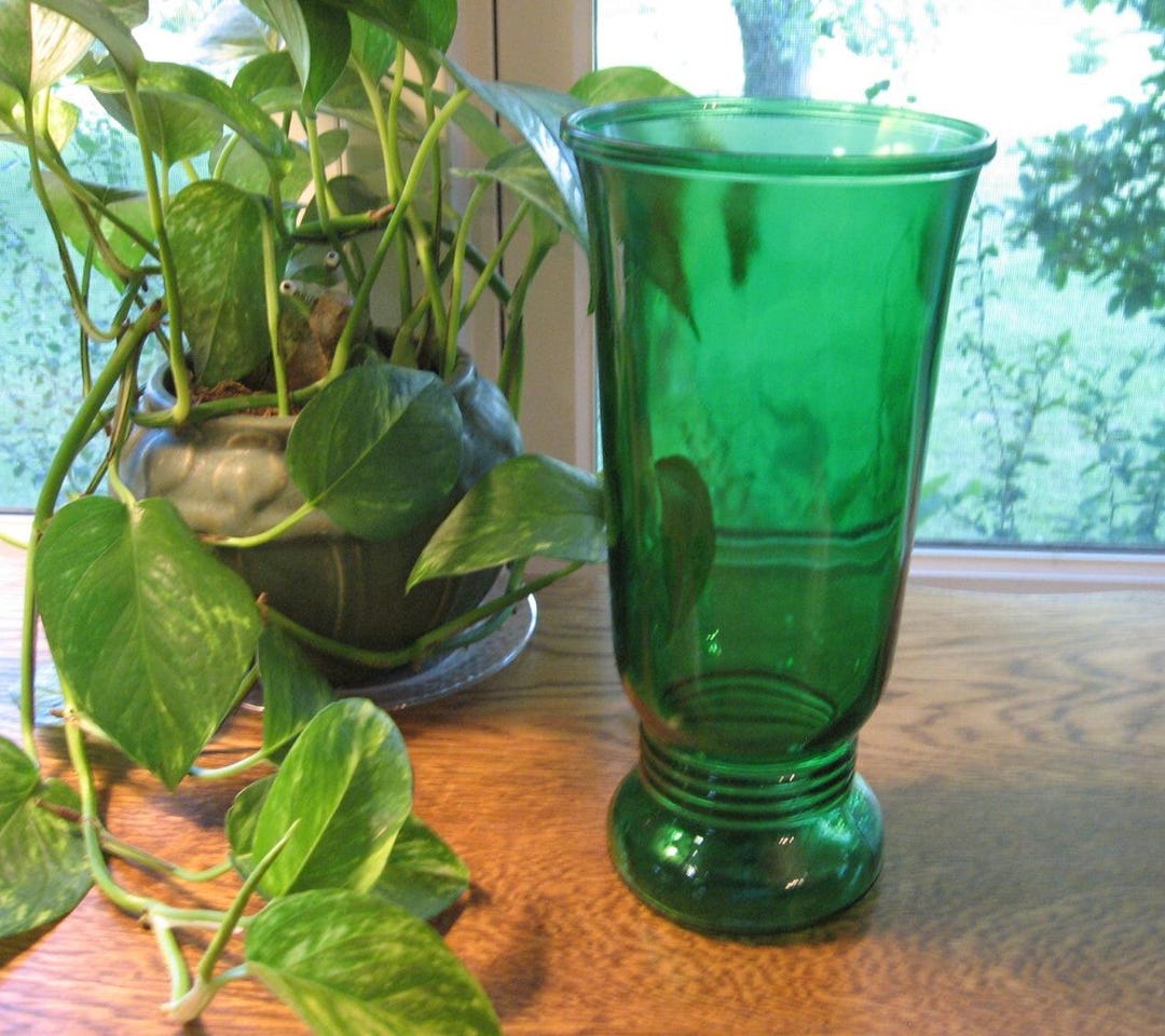 Emerald Green Vase, Napco, Art Deco, Collectible, Floral Vase, Vintage ...