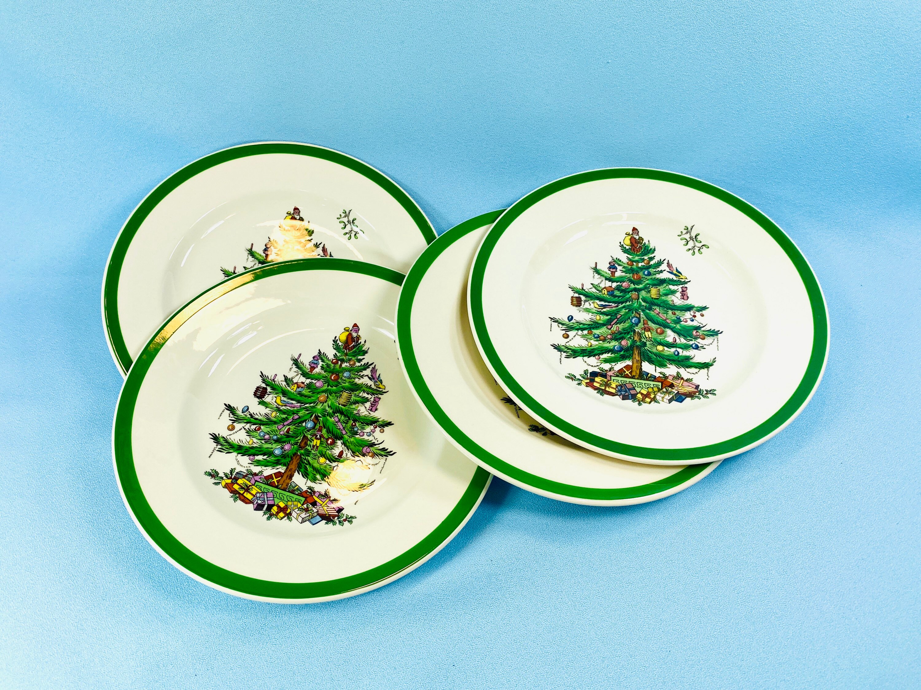 Spode Christmas Tree Salad /dessert Plates Set of Four 7.25 - Etsy