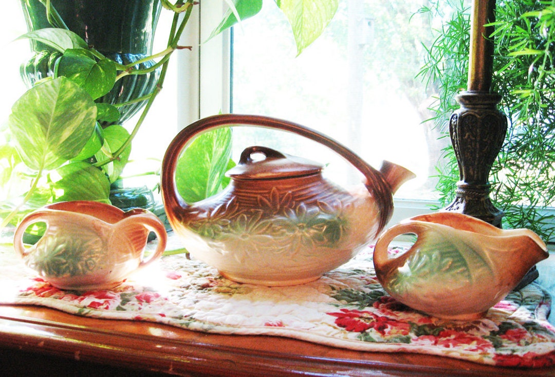 Vintage Mccoy Daisy Teapot, Sugar and Creamer, Mccoy Tea Set, Gift ...
