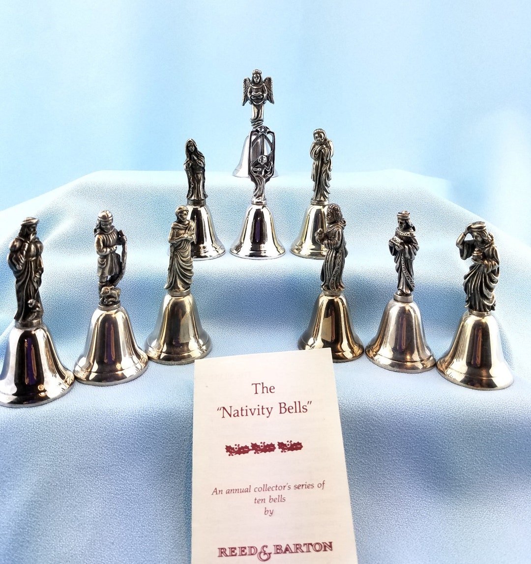 The Nativity Bells by Reed & Barton, Silver Plated Christmas Bells ...