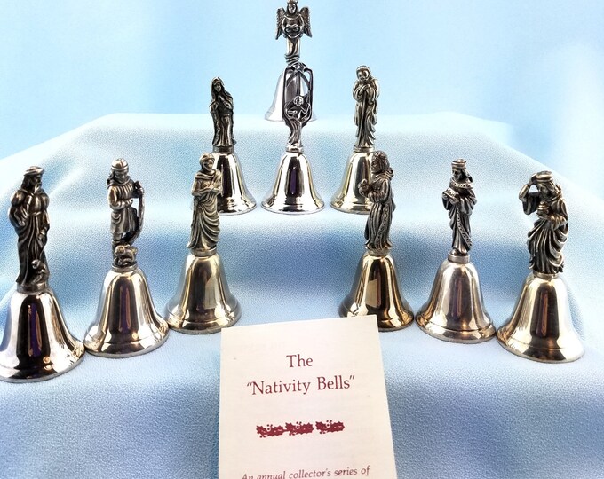 The Nativity Bells by Reed & Barton, Silver Plated Christmas Bells ...