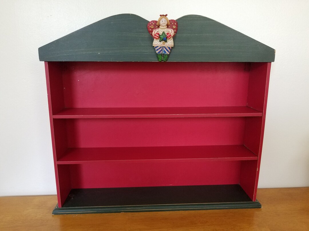 Wall or Table Shelf, Christmas Red and Green With 2 Shelves, Wall ...