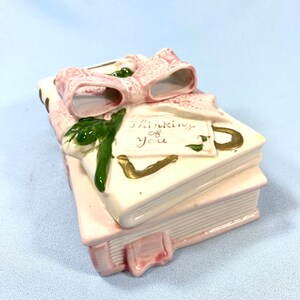 Ceramic Book Box With Lid, Thinking of You, Gift Box, Trinket Box, Like ...