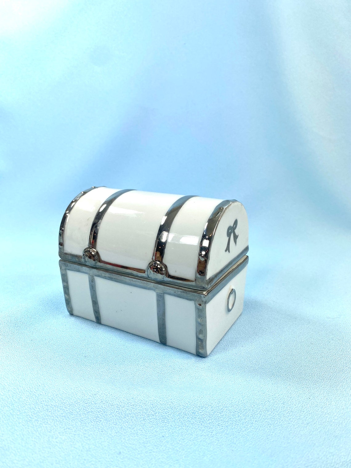 25th Anniversary Box With Lid Lefton Porcelain Treasure Chest - Etsy