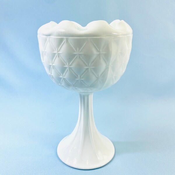 Milk Glass Compote - Etsy