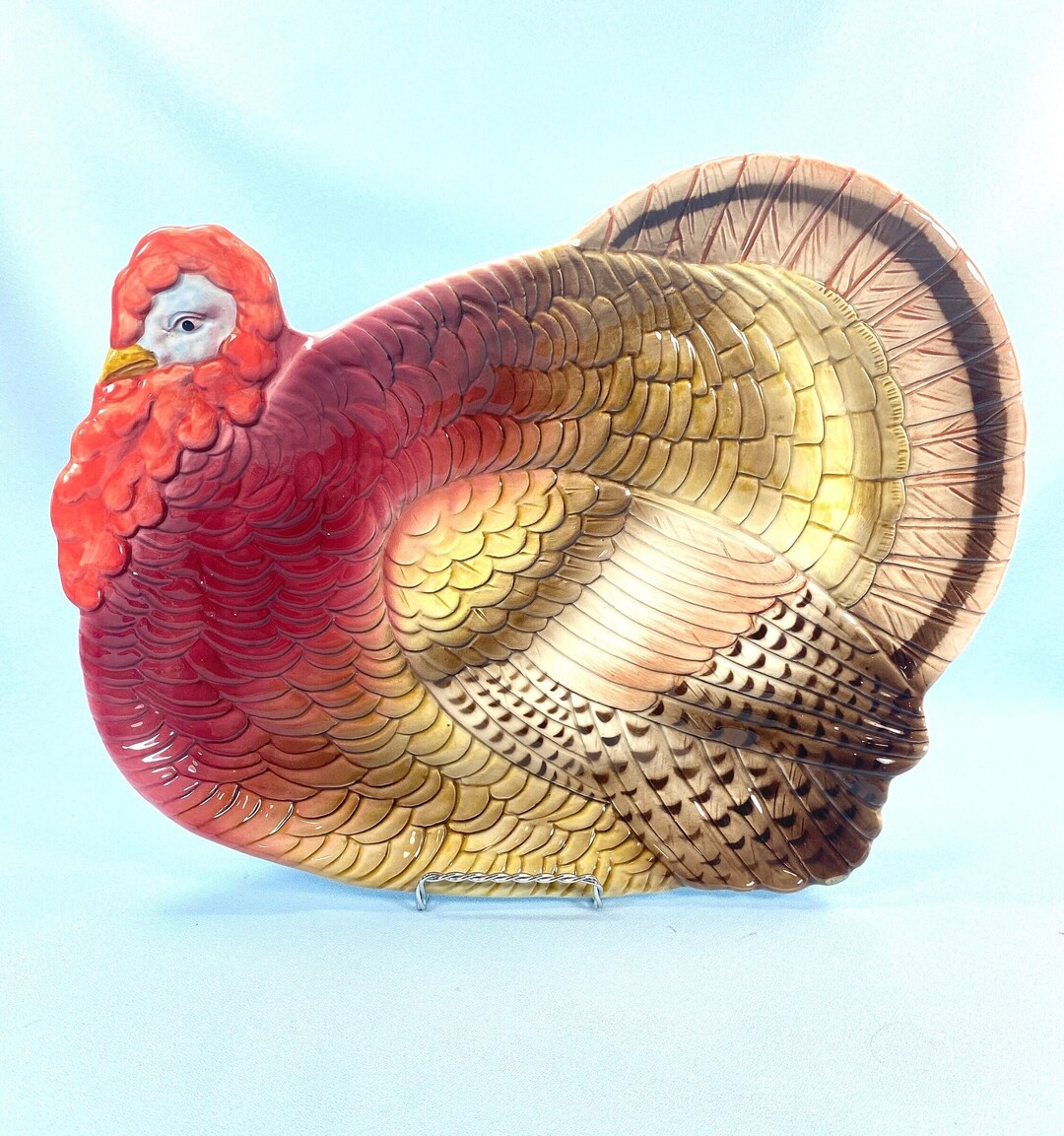 Decorative Turkey Platter, Otagiri Japan, Hand Painted, 13 X 10, Autumn ...