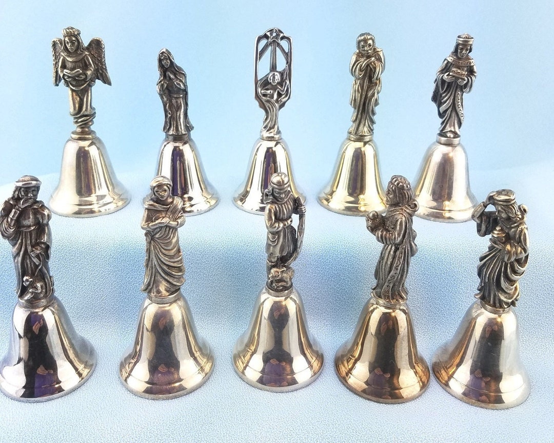 The Nativity Bells by Reed & Barton, Silver Plated Christmas Bells ...