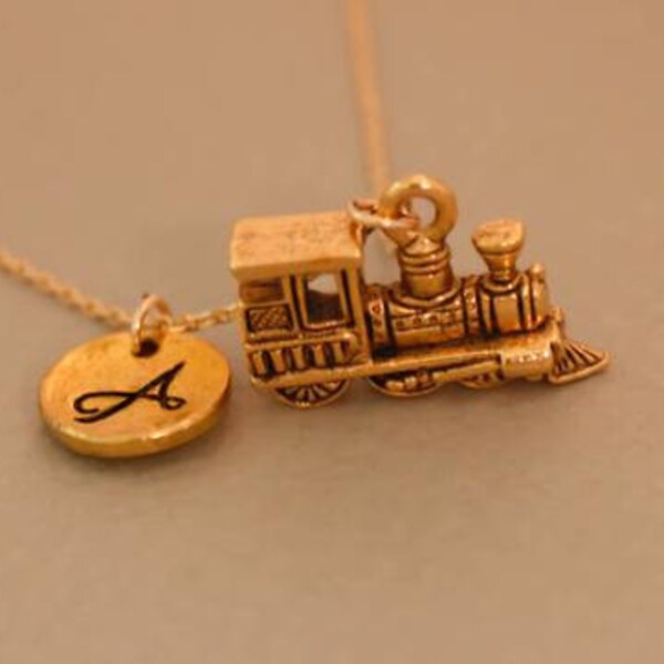 Gold Train Necklace - Etsy
