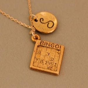 Personalized Bingo Jewelry Necklace Bingo Gift Jewelry Bingo Gift ...