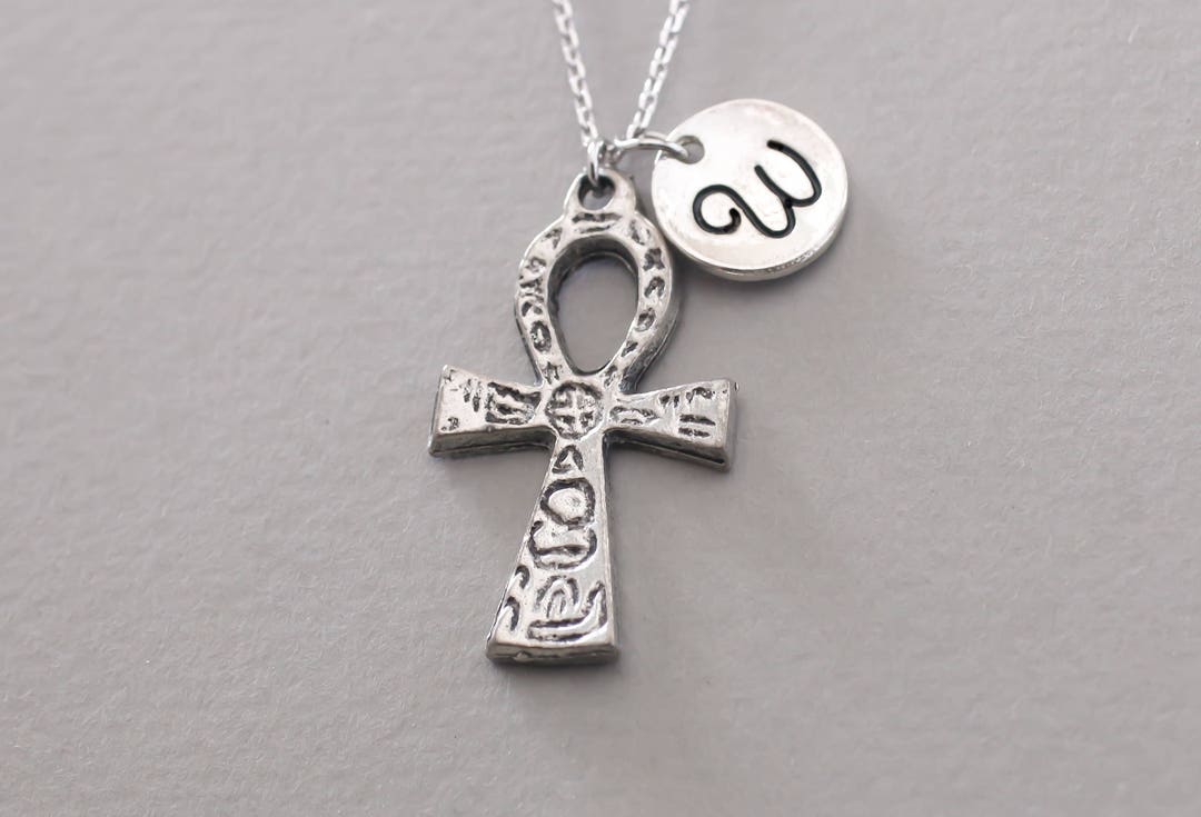 Ankh Necklace. Friendship Jewelry. Personalized Initial Necklace ...