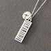 Electronic Keyboard Necklace. Initial Piano Keys Charm Necklace ...