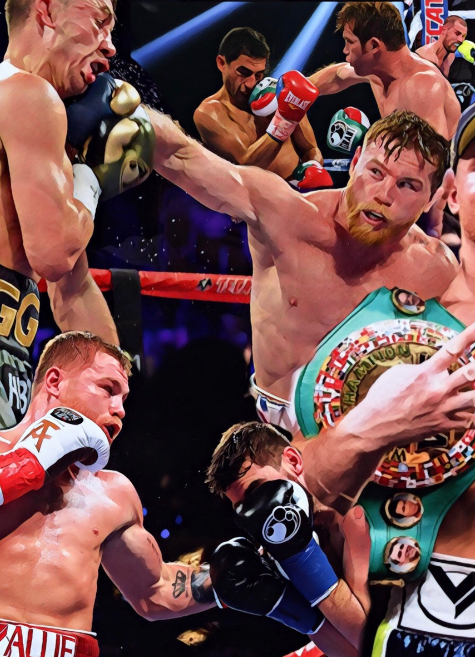 Huge 44x31apx Canelo ALVAREZ Vinyl Banner Poster Mike Tyson - Etsy