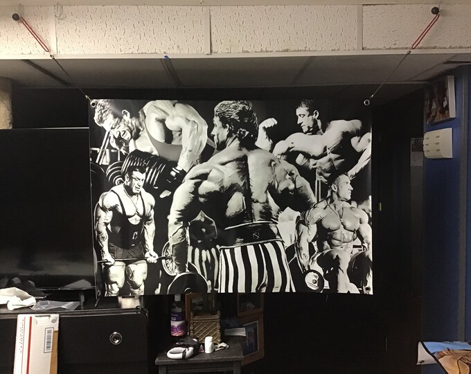 Huge! 43x32 DORIAN YATES Vinyl Banner POSTER Arnold Schwarzenegger ...