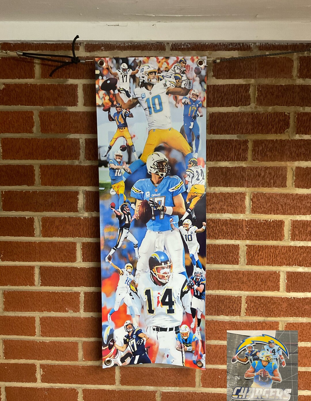 New 30x9aprx Justin Herbert Dan Fouts Phillip Rivers Vinyl POSTER FREE ...