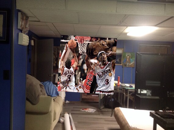 Huge 36x36 Allen IVERSON vinyl Banner Poster ART basketball | Etsy