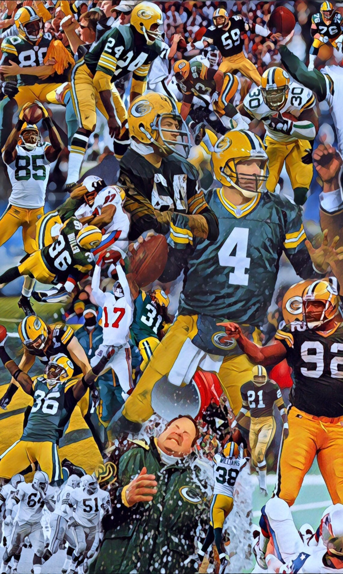 BIG 44x31apx Green Bay Packers vinyl Banner Poster Aaron | Etsy