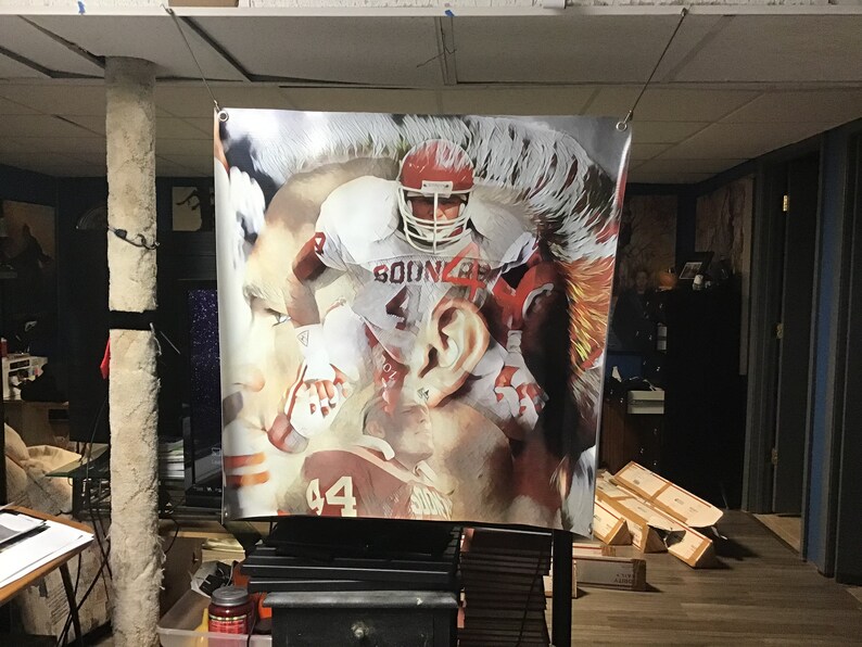 Huge 36x36. Vinyl Banner Poster BRIAN BOSWORTH Art Seattle - Etsy