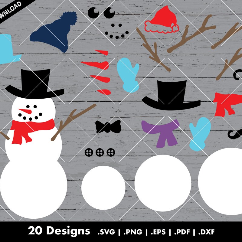 Snowman Svg - Etsy