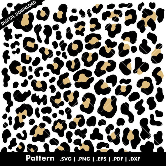 Cheetah Print SVG File Vector Cutting DXF Files for Cricut | Etsy
