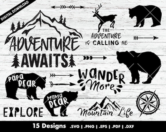 Adventure 1 SVG Bundle Vector Cutting DXF Files for Cricut - Etsy