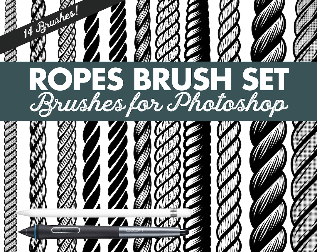 Hand Drawn Ropes Brush Set: 14 Photoshop Brushes (digital Download) - Etsy