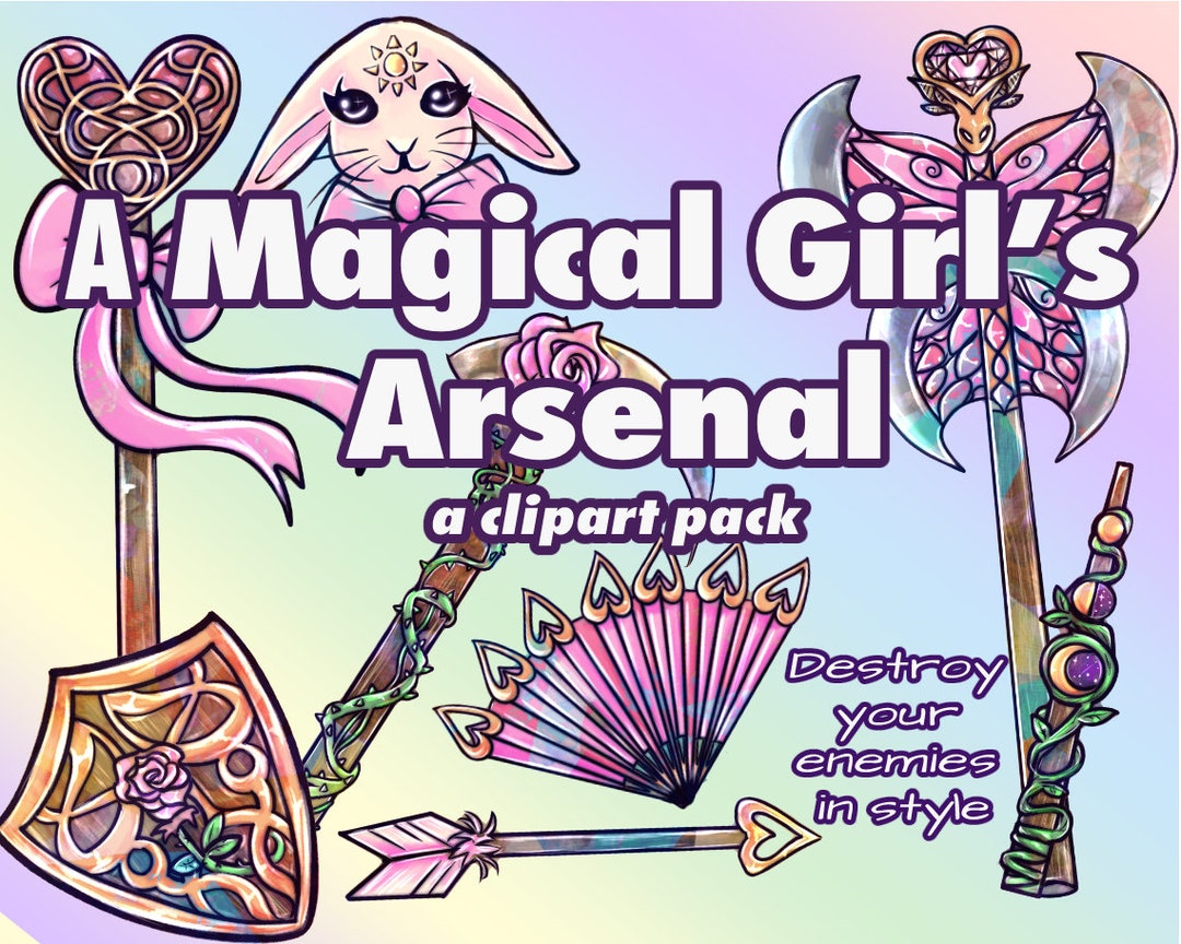 Magical Girl Weapons A Clipart Pack Etsy