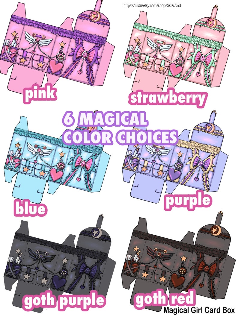 Printable Magical Girl Card Box - Etsy