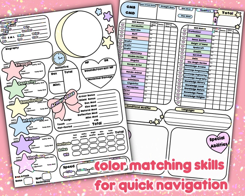 Kawaii Character Sheet - Etsy
