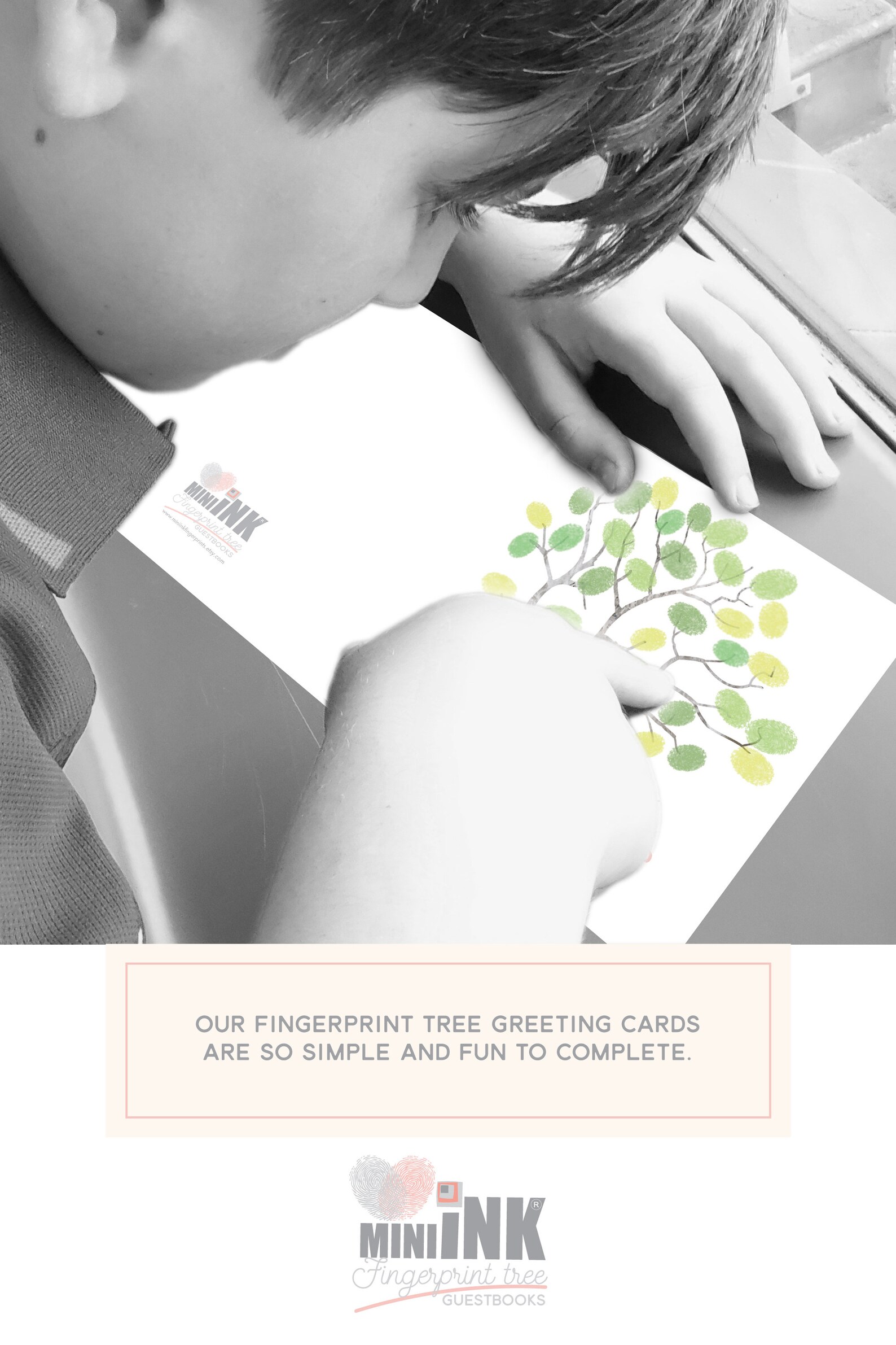 PRINTABLE: Mother's Day DIY Card, Mother's Day Fingerprint Tree ...