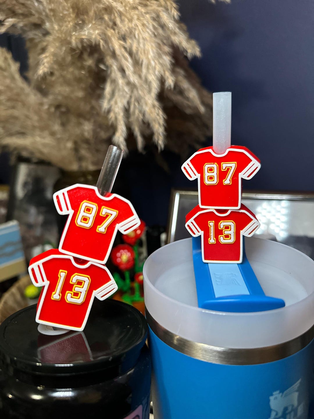Football Jersey 3D Printed Straw Topper for Standard & Stanley Straws ...